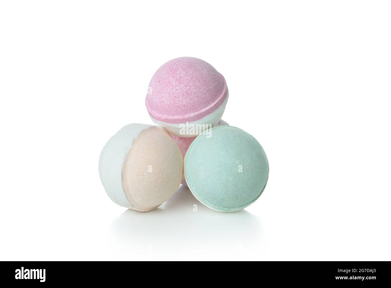 Bath balls isolated on white background, close up Stock Photo - Alamy