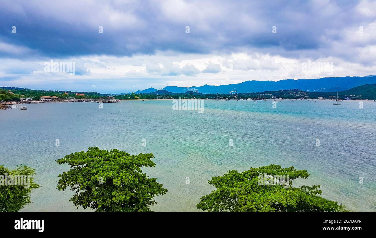 Koh Samui island in Surat Thani Thailand and panoramic view of ...