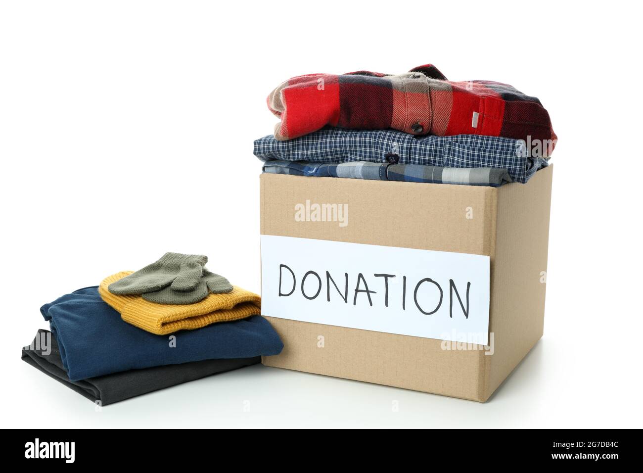 Donation clothes box Cut Out Stock Images & Pictures - Alamy