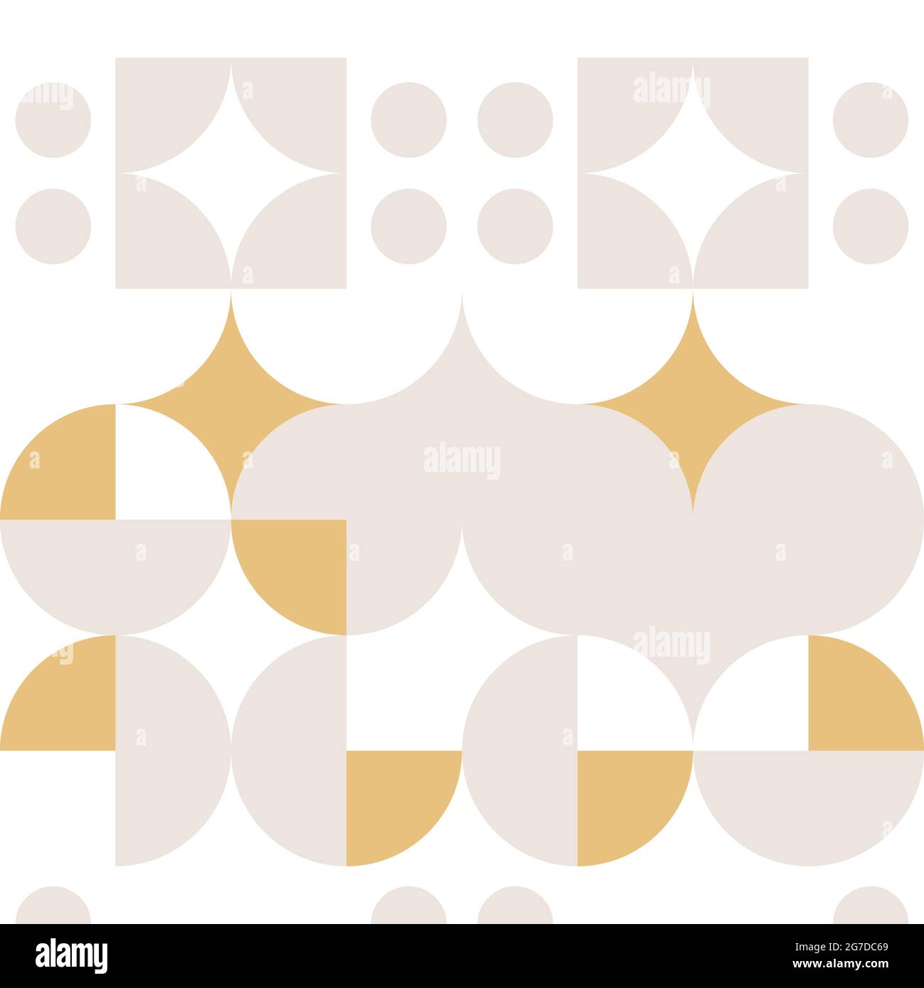 Minimal geometric composition. Beige and mustard colors. Vector ...