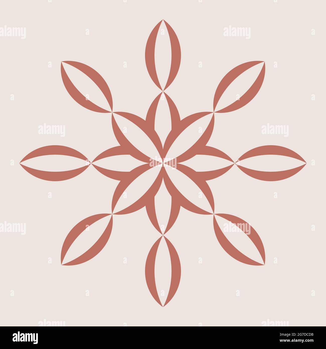 Minimal geometric star. Earth tones. Vintage. Vector illustration, flat ...
