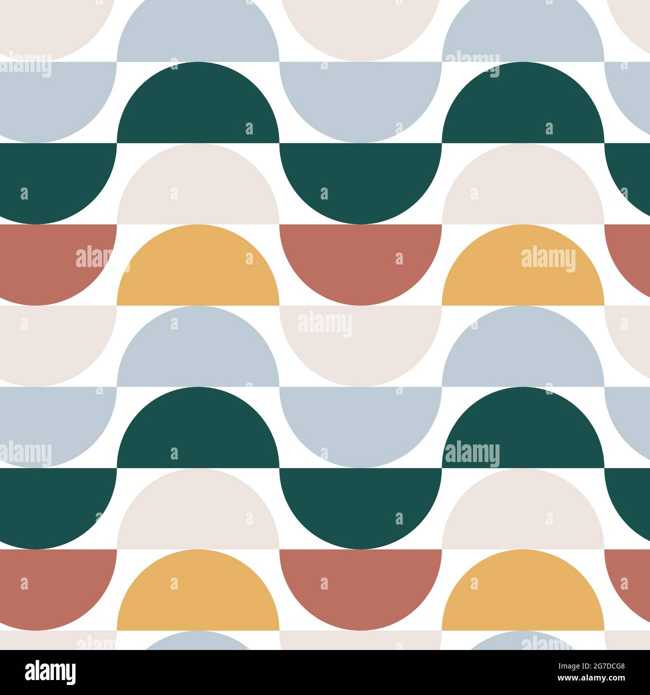 Minimal geometric pattern. Multicolored semi circles. For textile ...