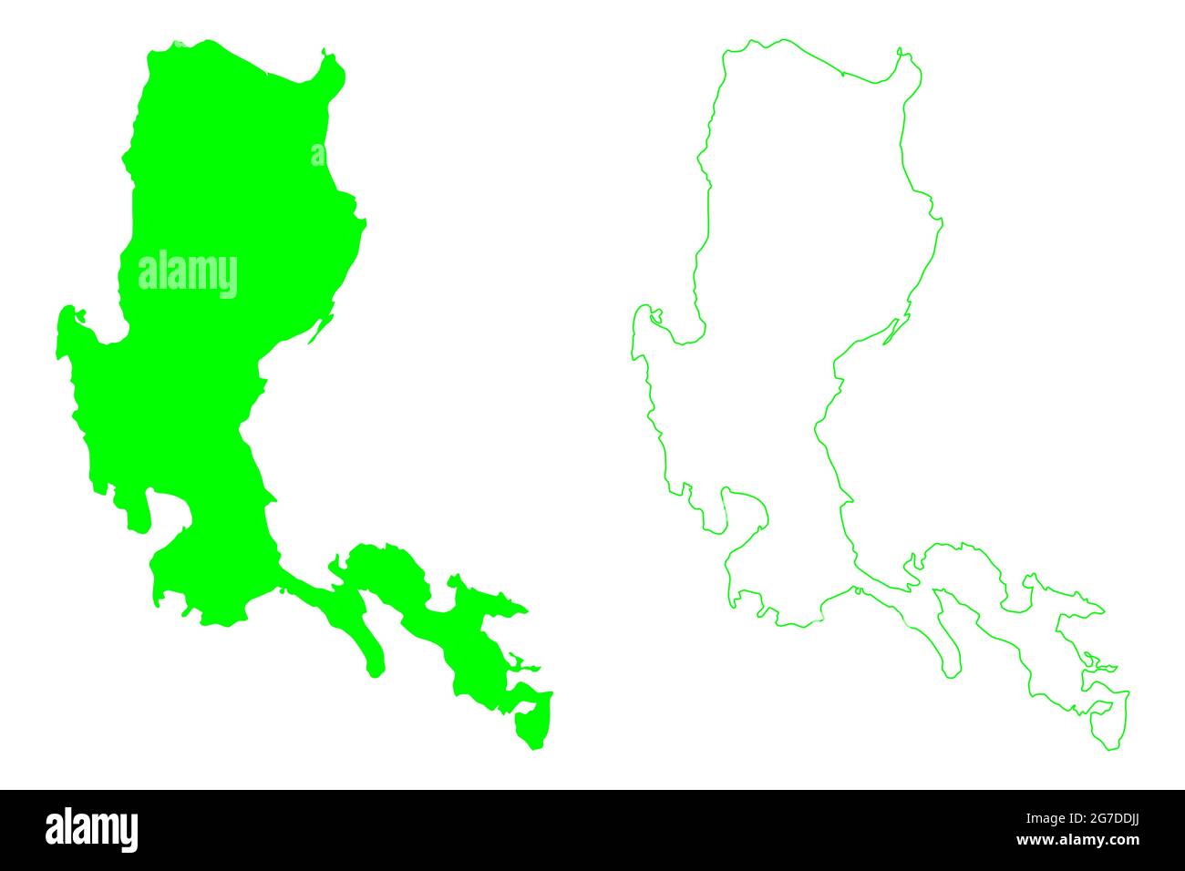 Luzon island (Southeast Asia, Republic of the Philippines) map vector ...