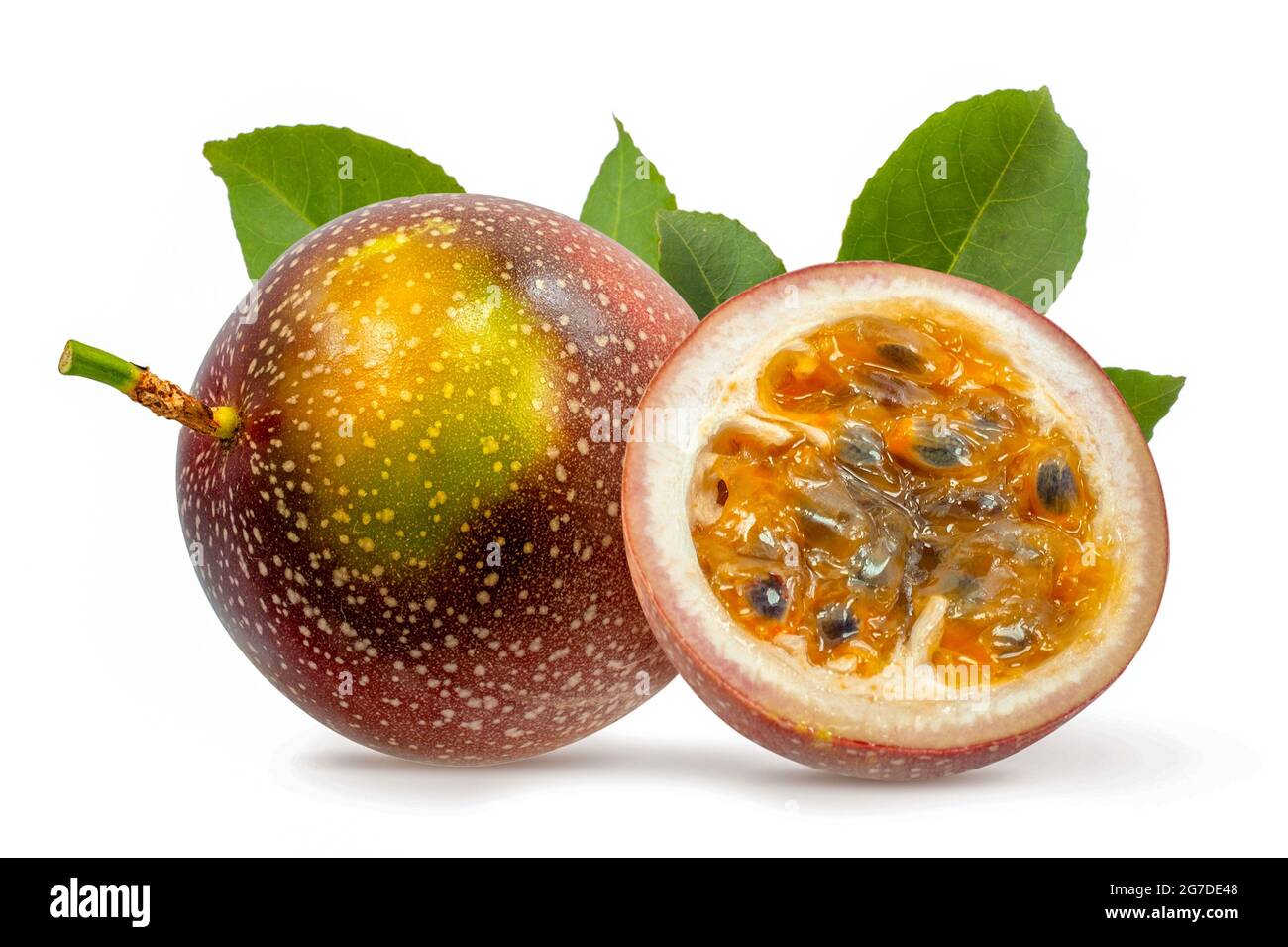 Passion fruit maracuja cut Cut Out Stock Images & Pictures - Alamy