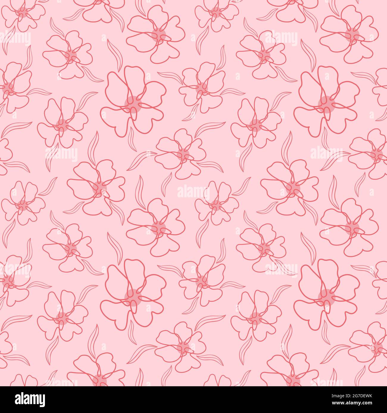 Floral delicate pattern, vector illustration. Seamless background with ...