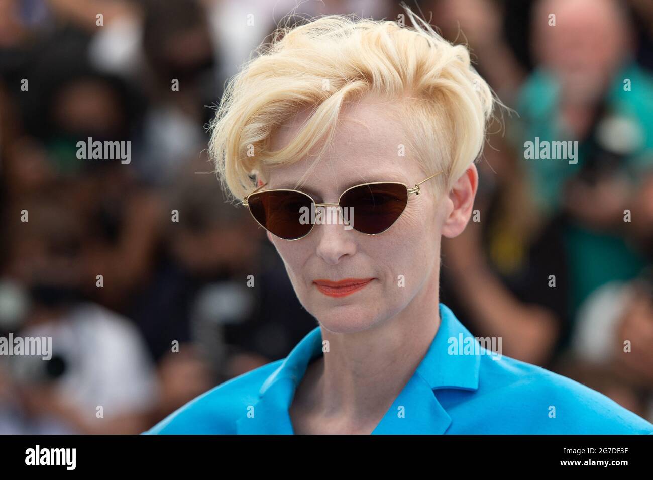 Tilda Swinton attending The French Dispatch Photocall as part of the ...