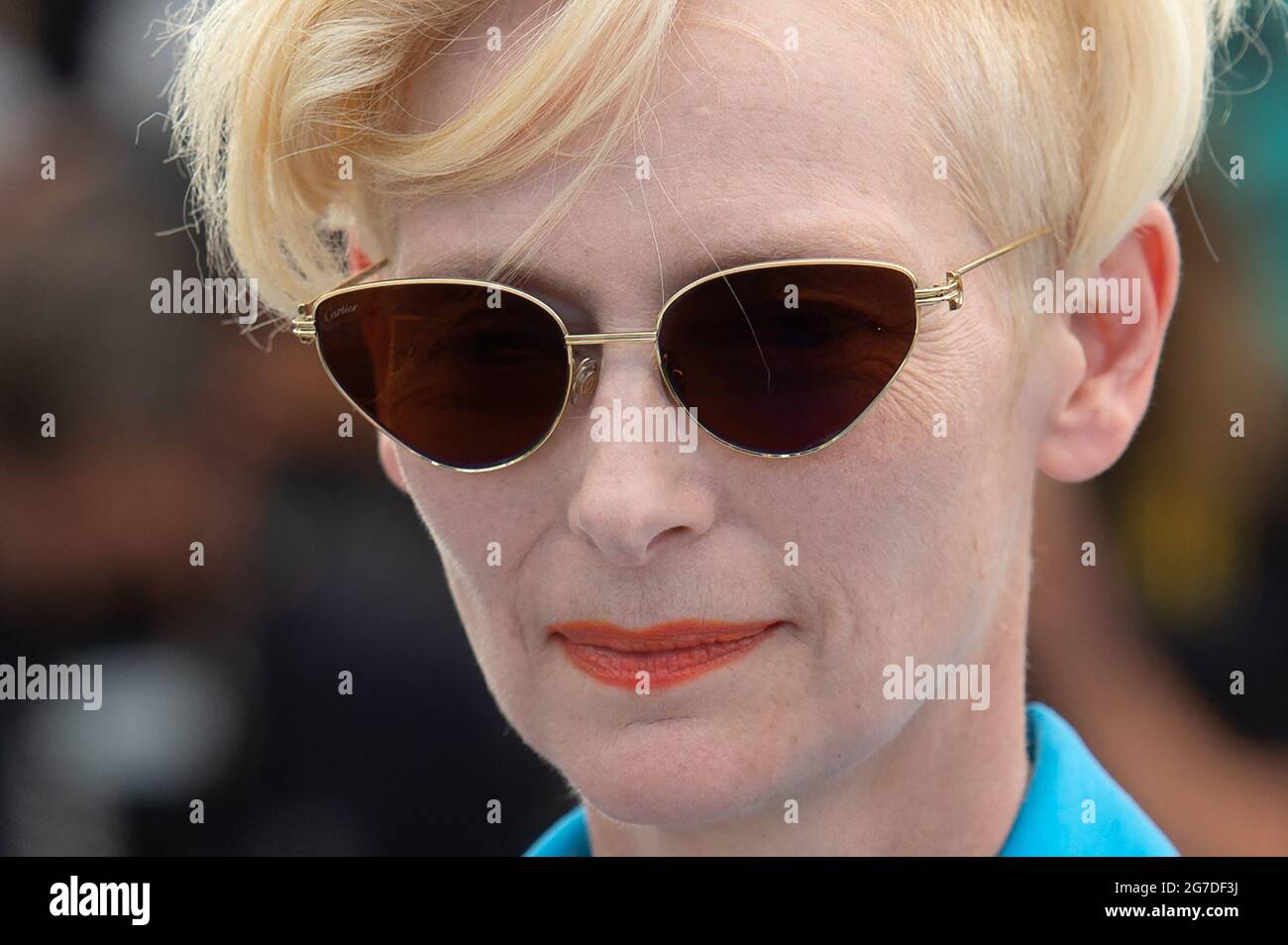 Tilda Swinton attending The French Dispatch Photocall as part of the ...