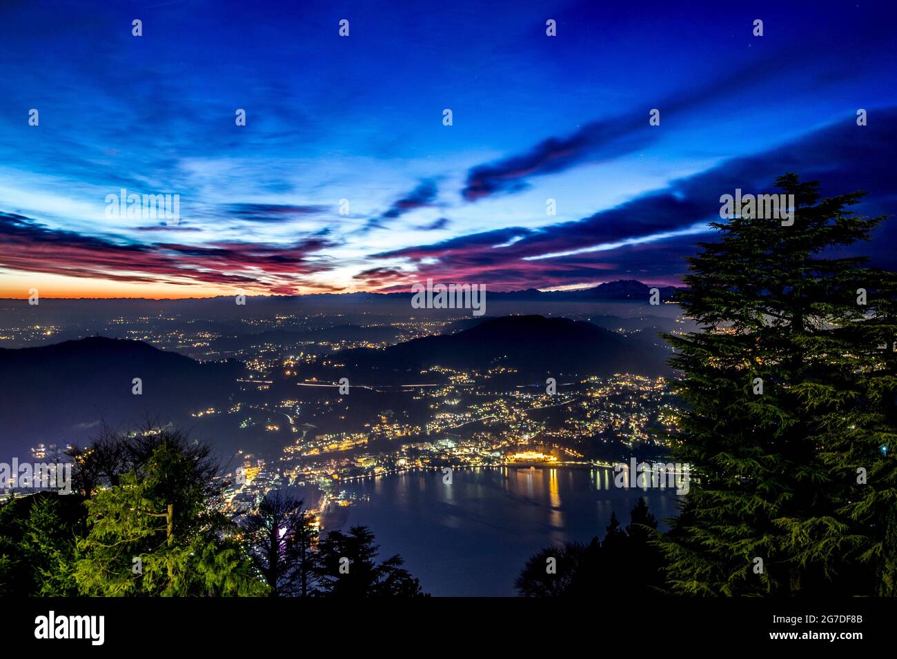 Landscape from Brunate, Como, Como Lake, Lombardy, Italy, Europe Stock ...