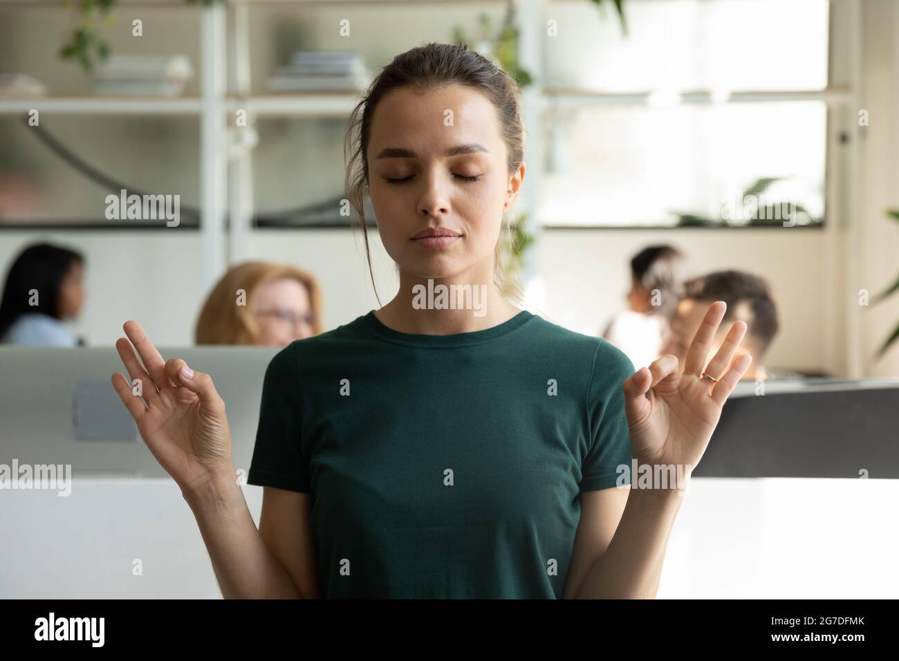 Calm office employee keeping hi-res stock photography and images - Alamy