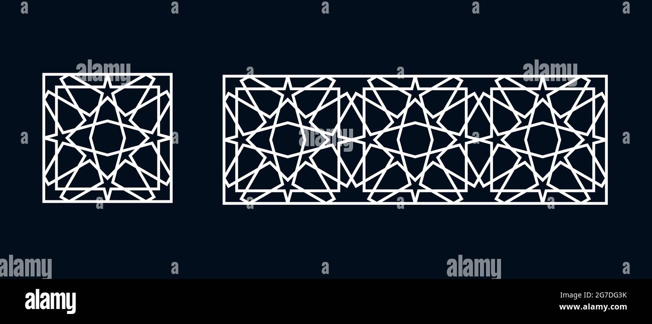 Set of templates Islamic pattern for laser cutting or paper cut. Vector ...