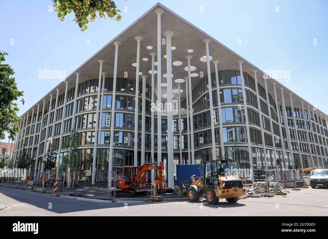 17 June 2021, Saxony, Leipzig: The new building of the Sächsische ...
