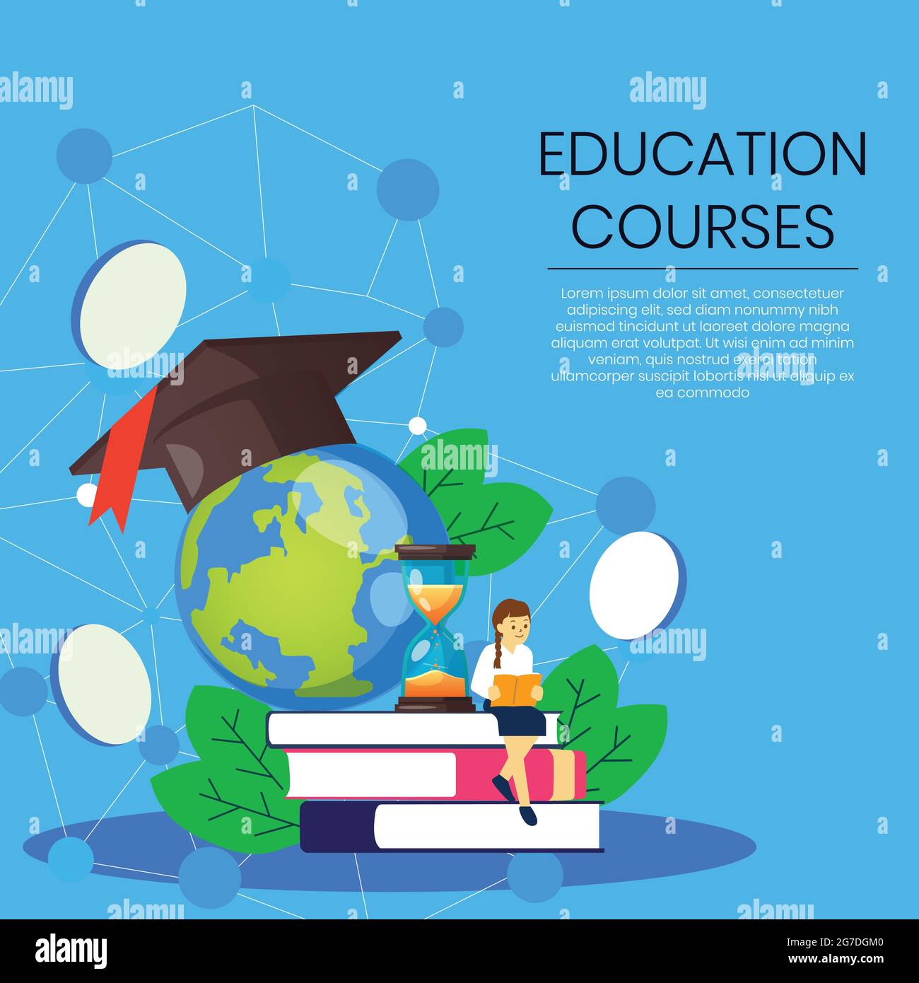 Decorated graduation cap Stock Vector Images - Alamy