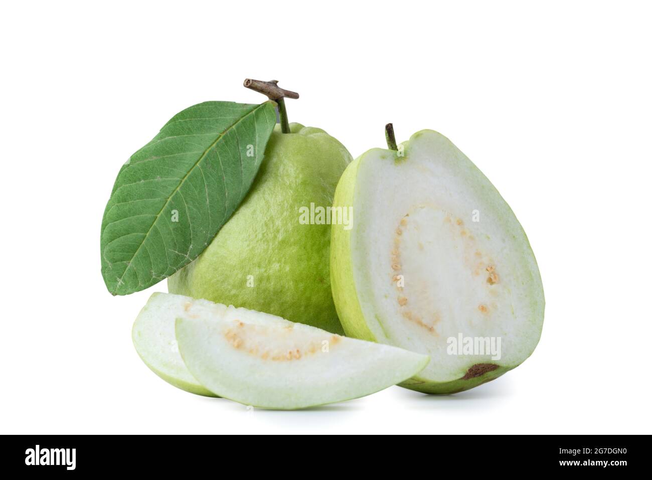 Beautiful delicious guava fruit isolated on white background with ...