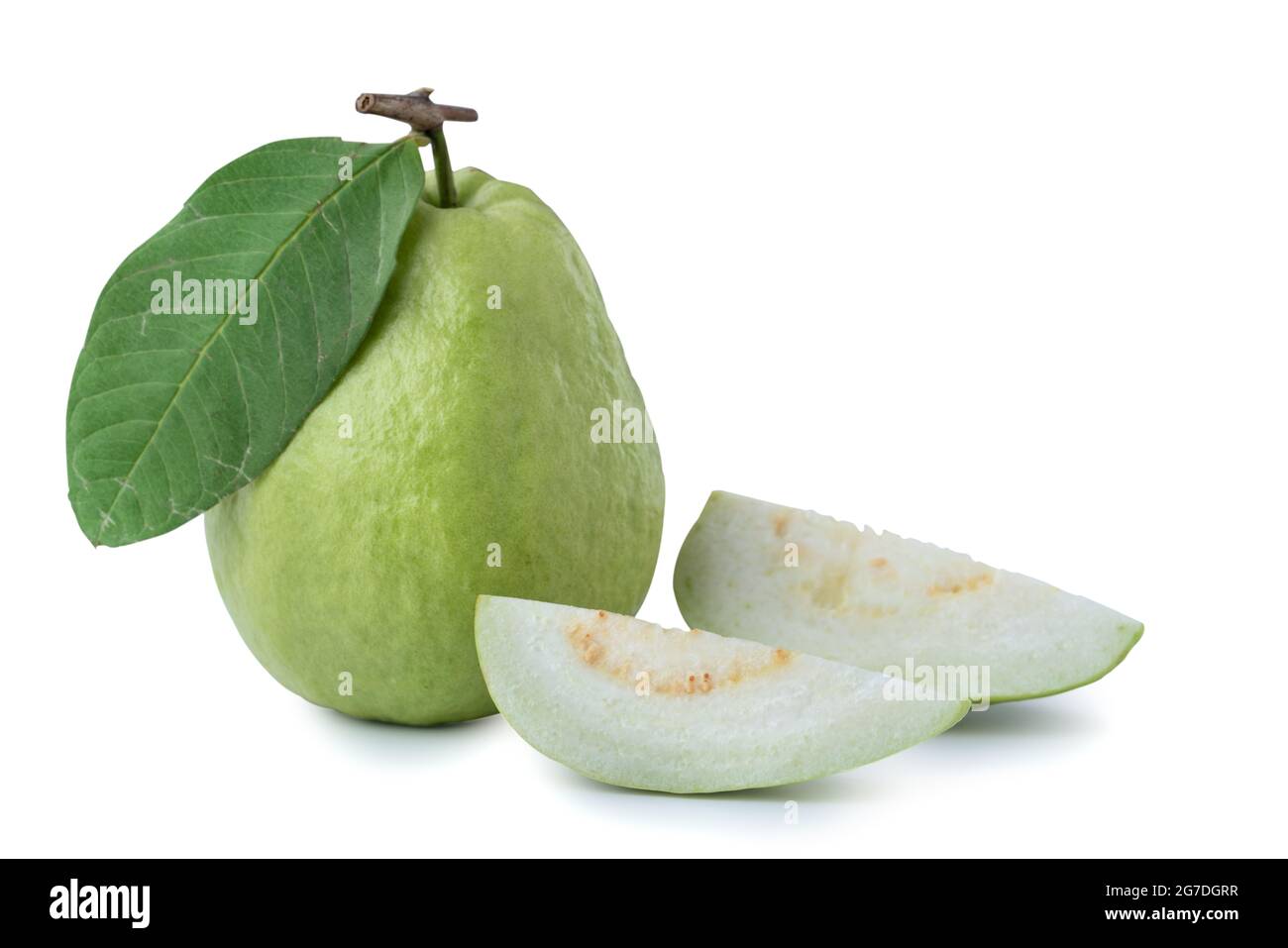 Beautiful delicious guava fruit isolated on white background with ...