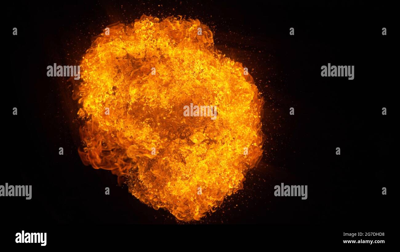 3D rendering of a colorful explosion. Bright colors and fiery color ...