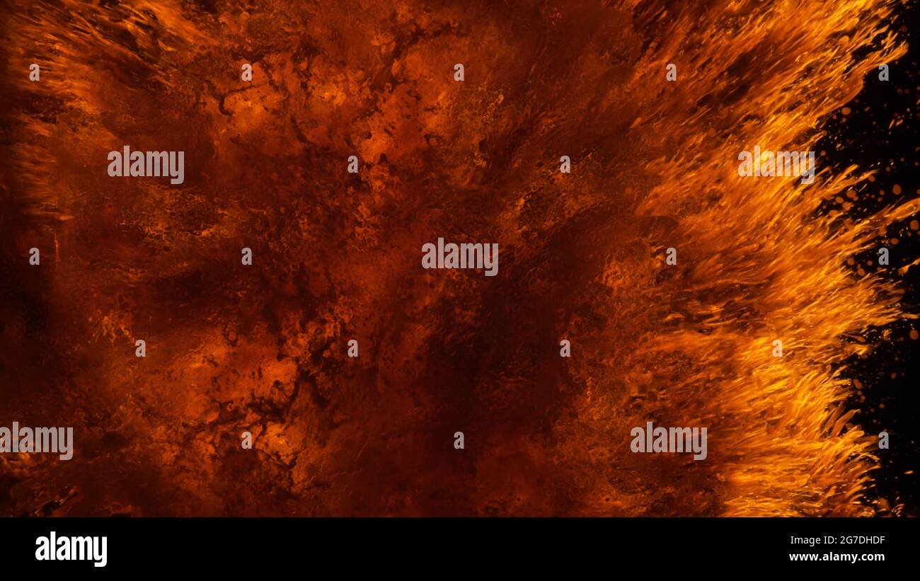 3D rendering of a colorful explosion. Bright colors and fiery color ...