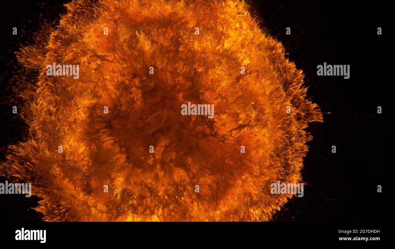 3D rendering of a colorful explosion. Bright colors and fiery color ...