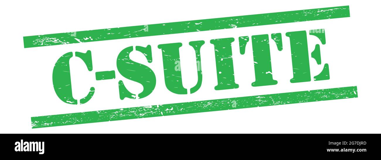 C-SUITE text on green grungy vintage rubber stamp Stock Photo - Alamy