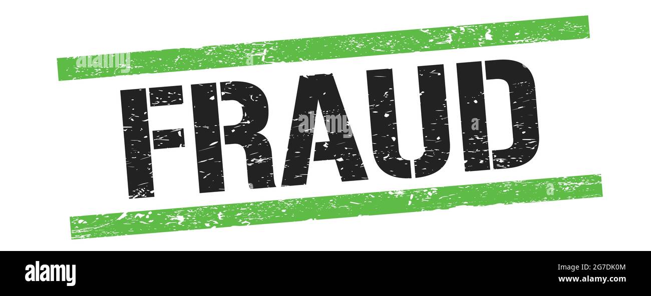 FRAUD text on black green grungy lines stamp sign Stock Photo - Alamy