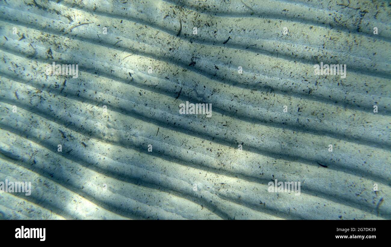 sand bottom underwater while snorkeling in turquoise lagoon Stock Photo ...