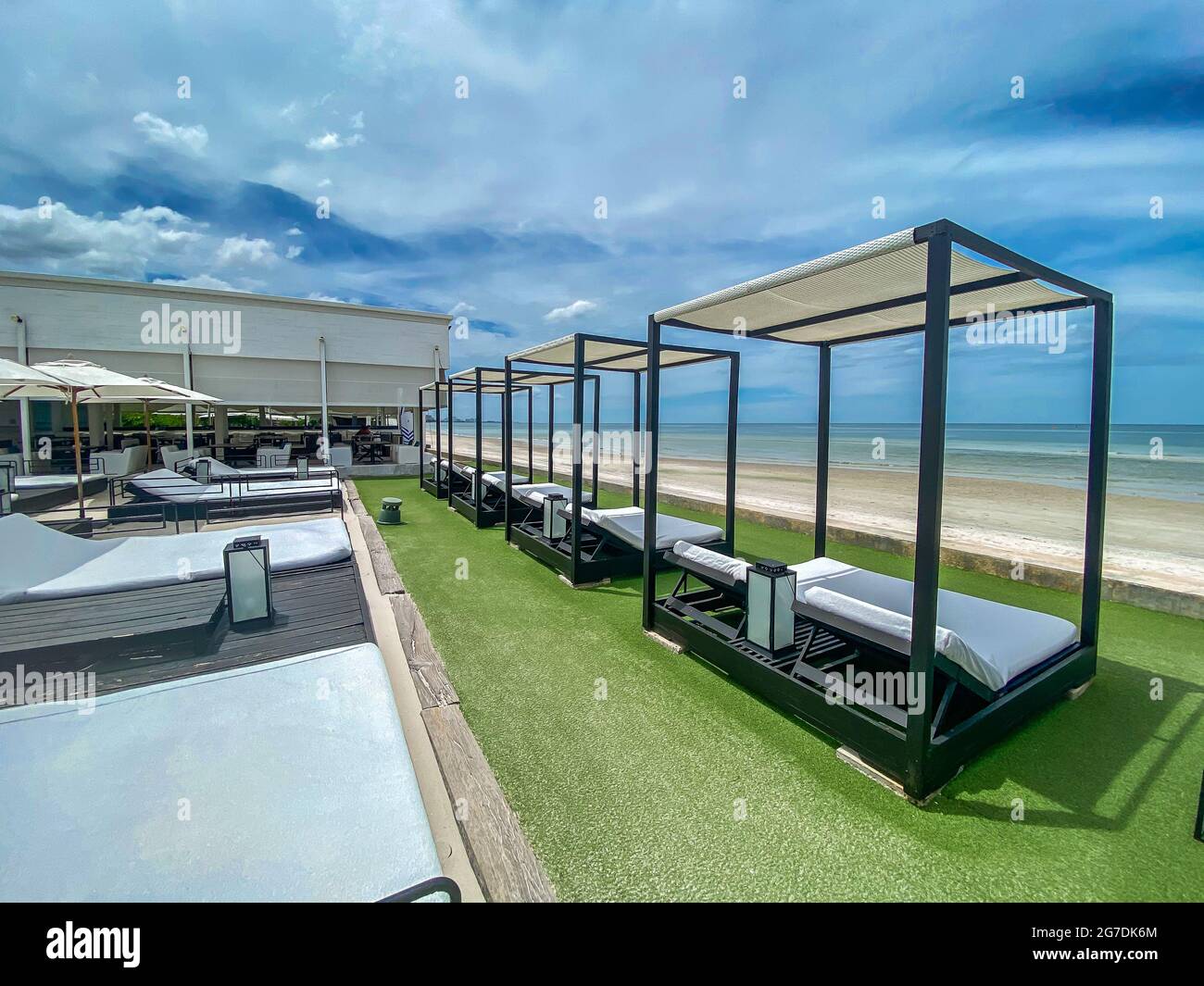 Cha Am Beach in Phetchaburi, Thailand Stock Photo - Alamy