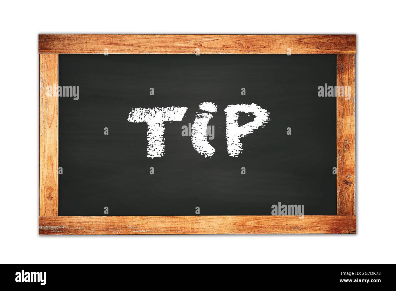 TIP text written on black wooden frame school blackboard Stock Photo ...
