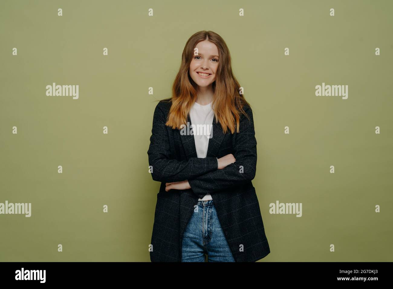 Green arms crossed hi-res stock photography and images - Alamy