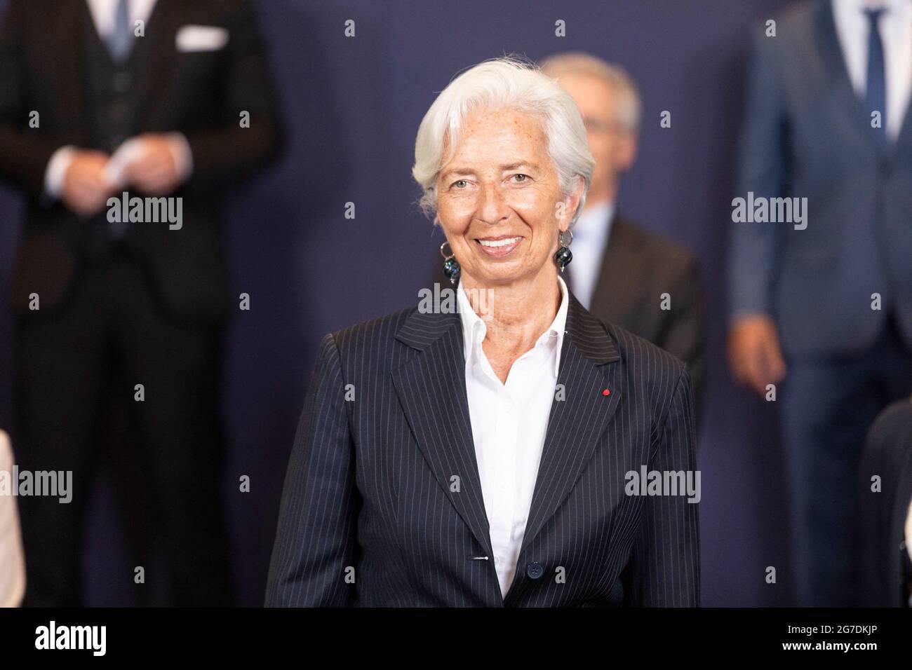 President of the European Central Bank (ECB) Christine Lagarde poses ...