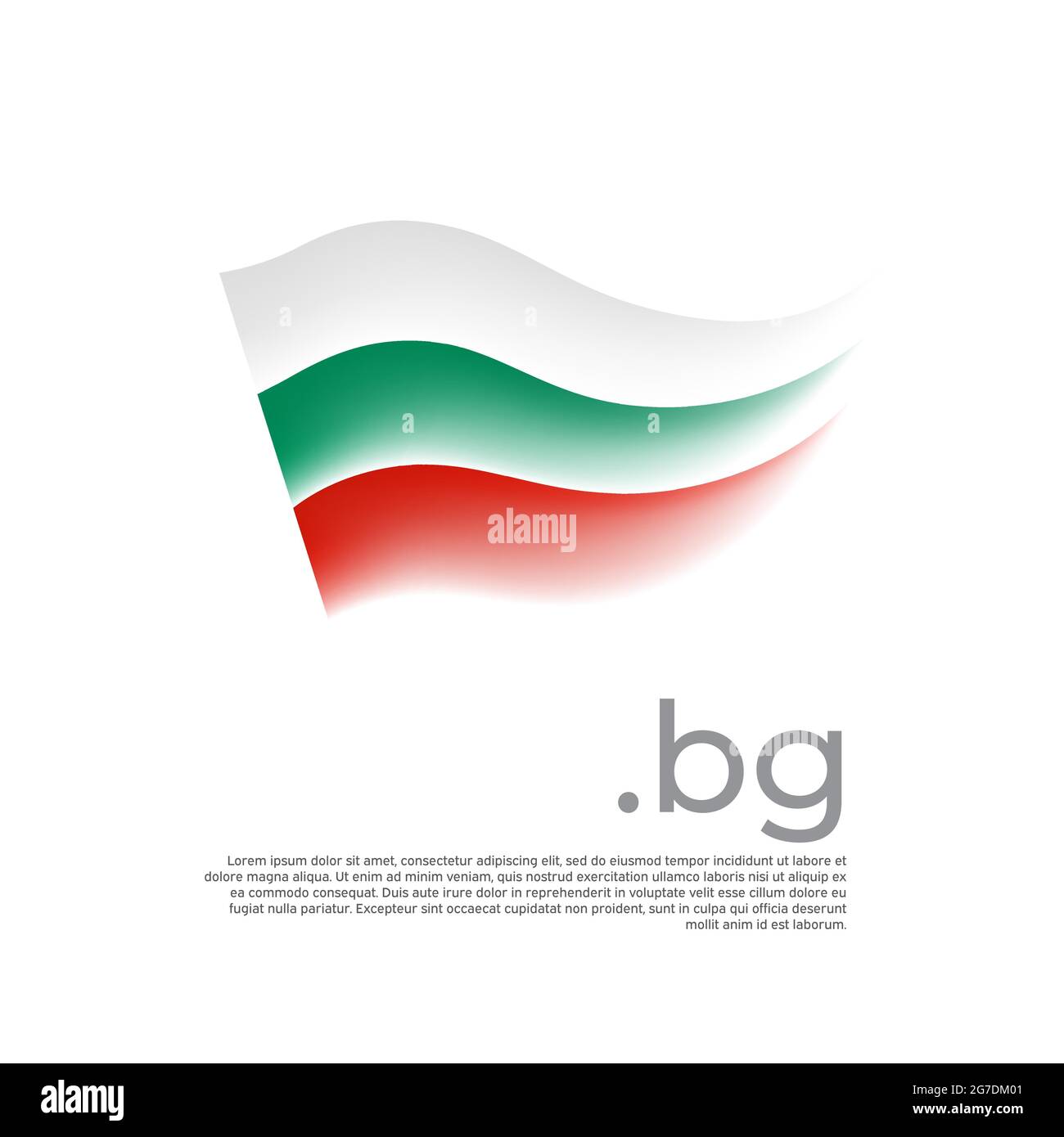 Bulgaria flag. Stripes colors of the bulgarian flag on a white ...