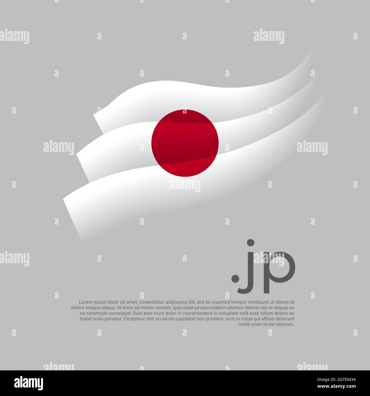 Japan flag watercolor. Stripes colors of the japanese flag on a white ...