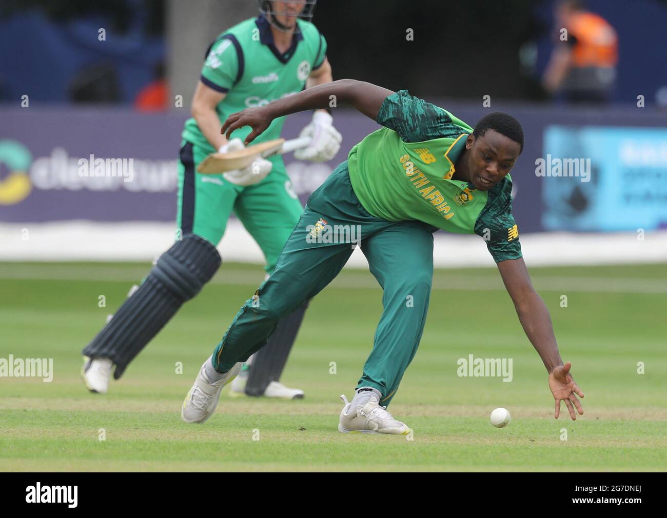 South Africa's Kagiso Rabada during the second one day international ...