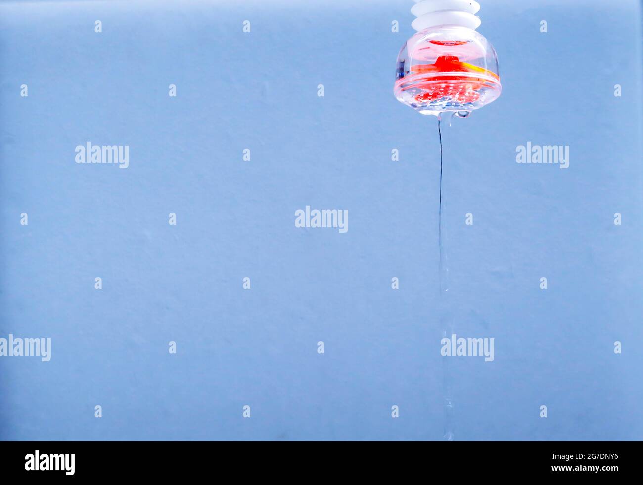 Transparent shower looks like made of glass or clear plastic, and water ...