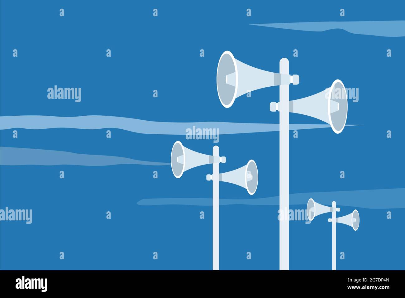 Illustration of loud speakers in the outdoor Stock Vector Image & Art ...