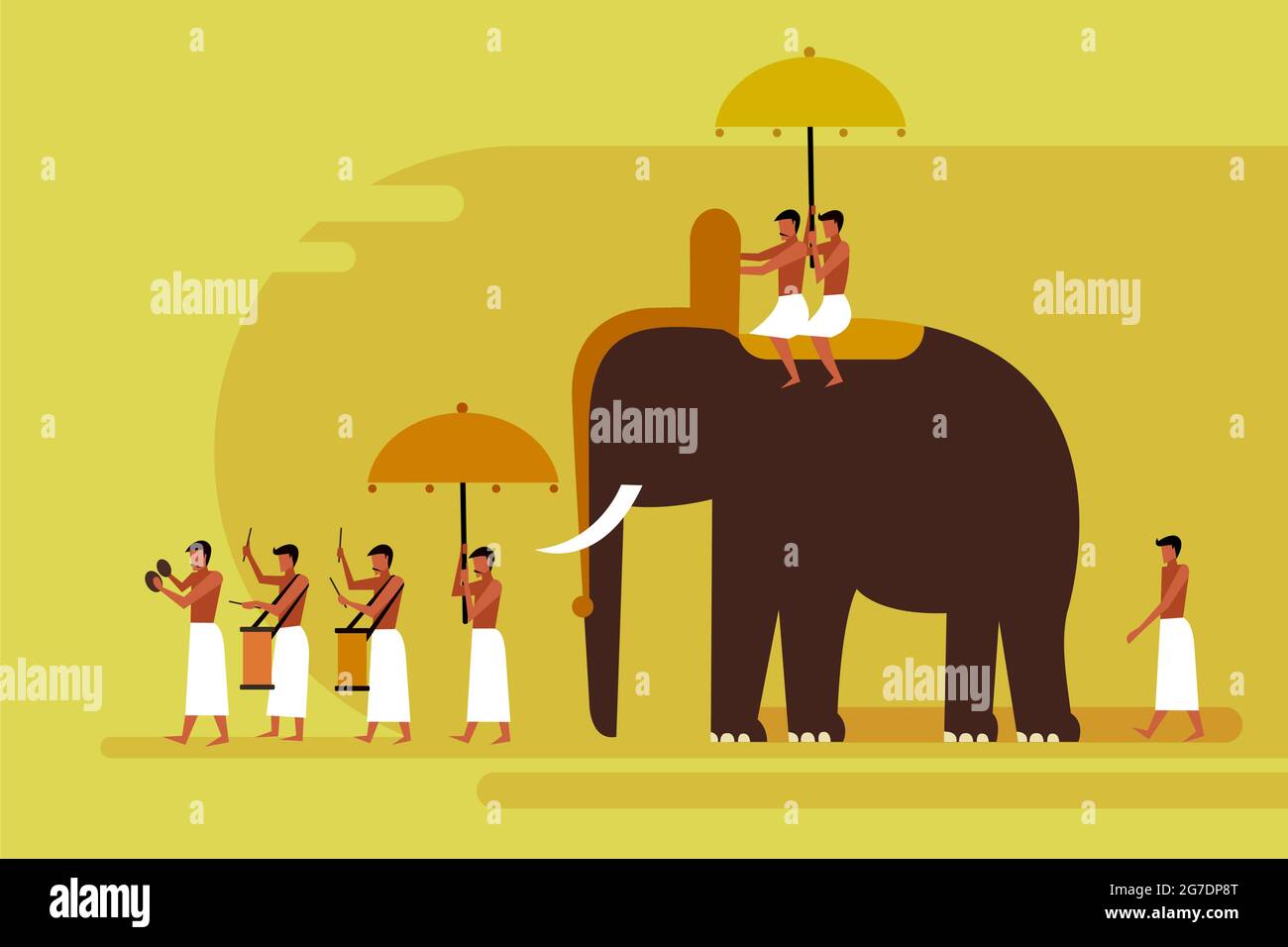 Thrissur pooram india Stock Vector Images - Alamy