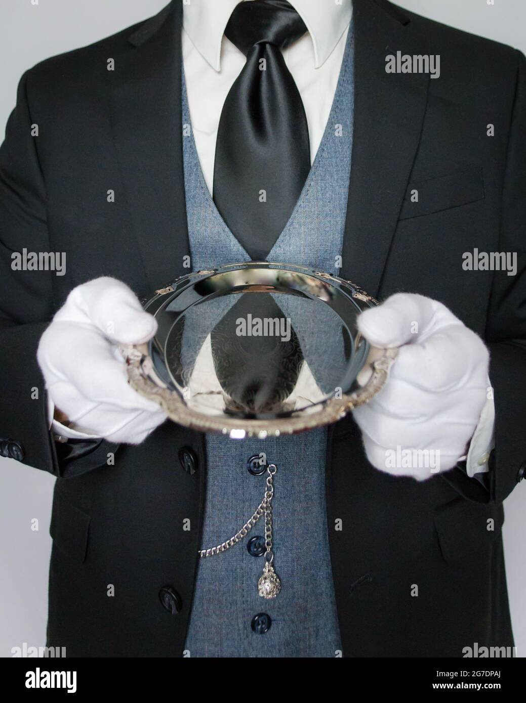 Vintage waiter tray hi-res stock photography and images - Alamy