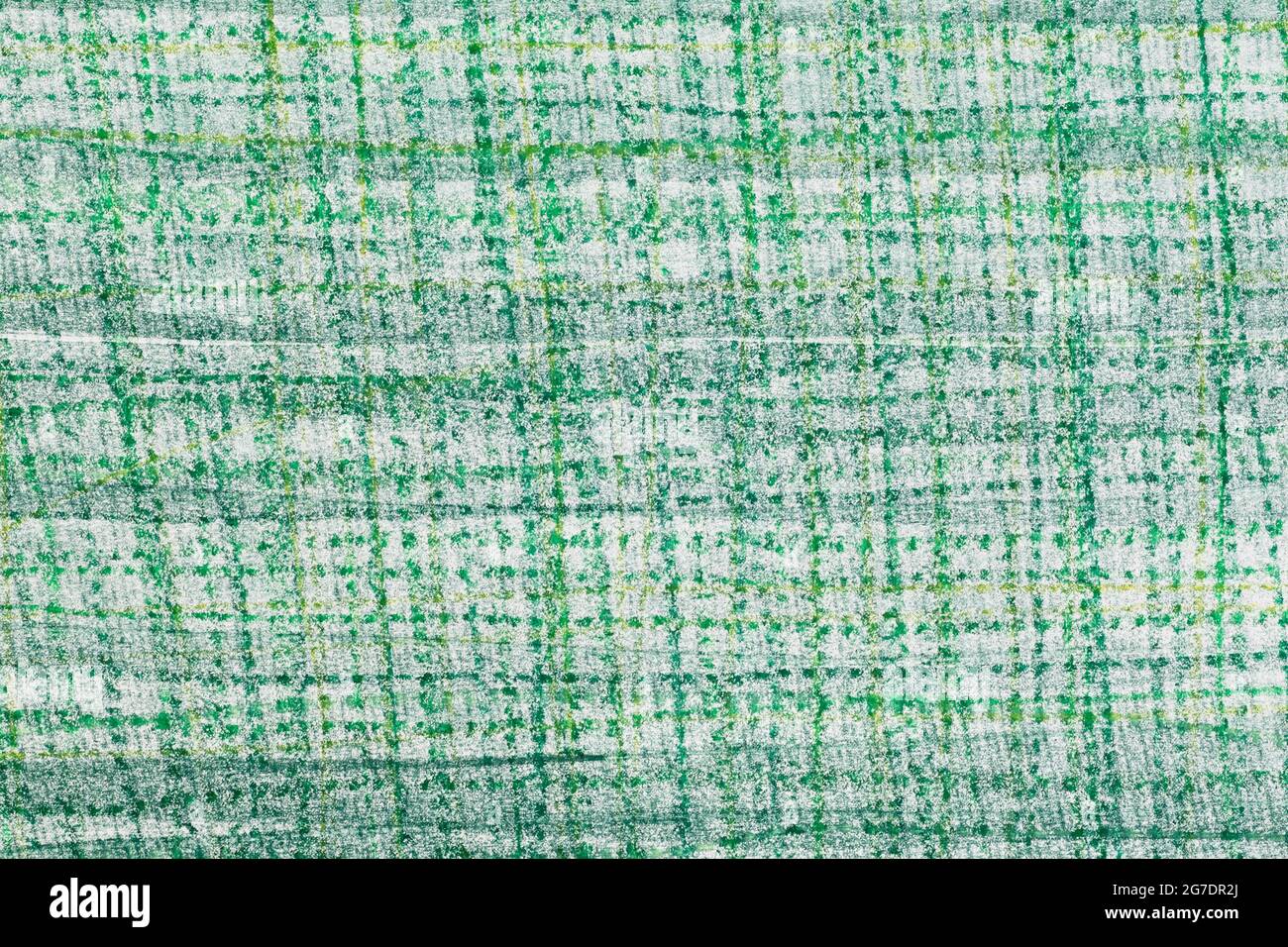 green color crayon checkered drawing on paper background texture Stock ...