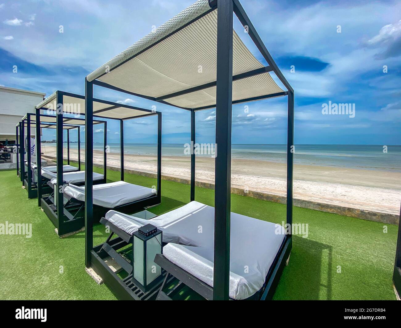 Cha Am Beach in Phetchaburi, Thailand Stock Photo - Alamy