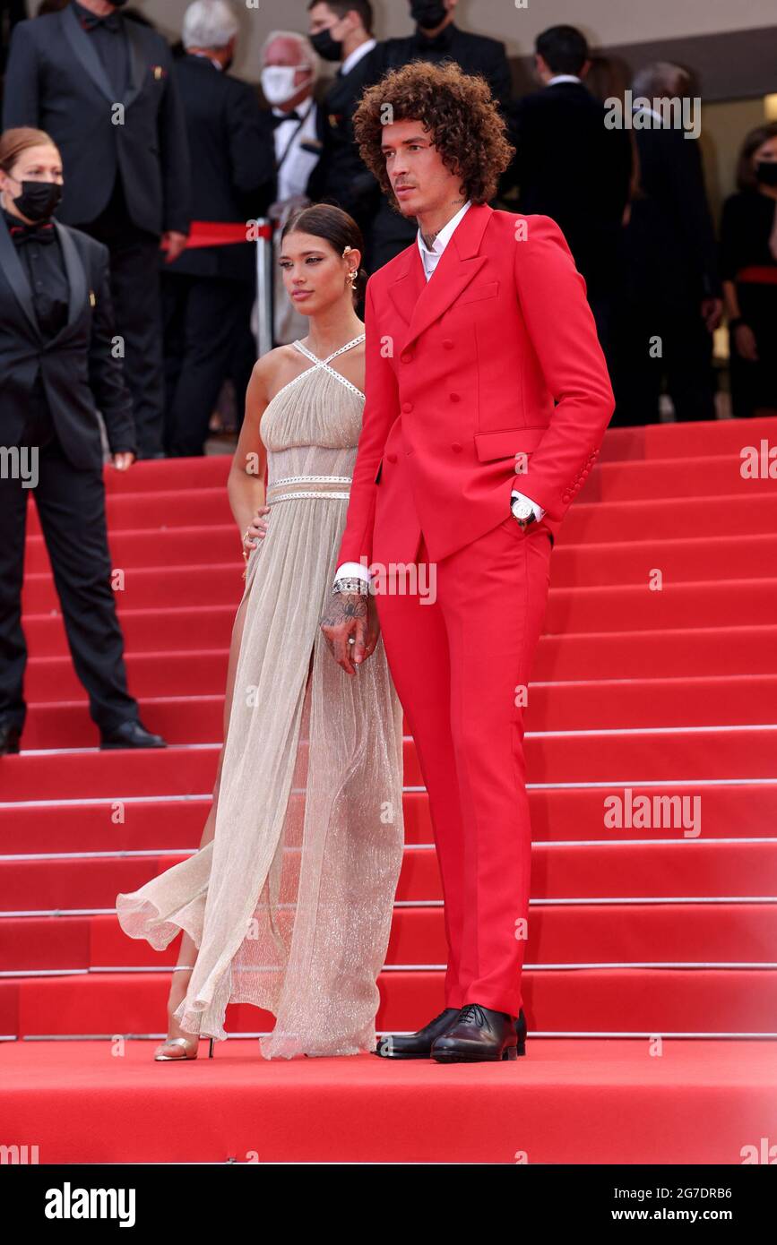 CANNES - JULY 12: Julian Perretta and Kambree Dalton arrive to the ...