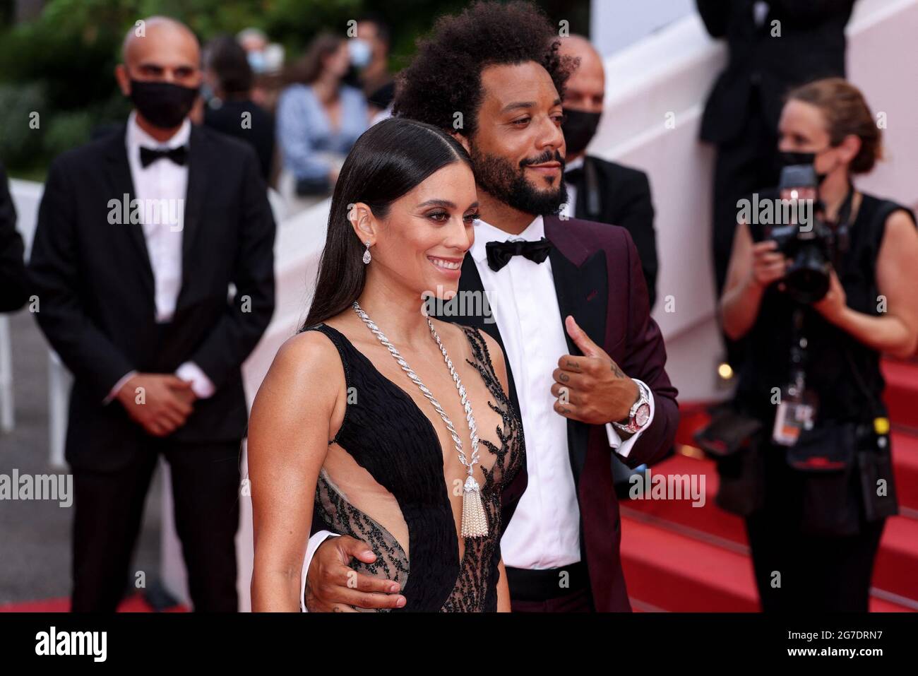 CANNES - JULY 12: Marcelo Vieira and Clarisse Alves arrive to the ...