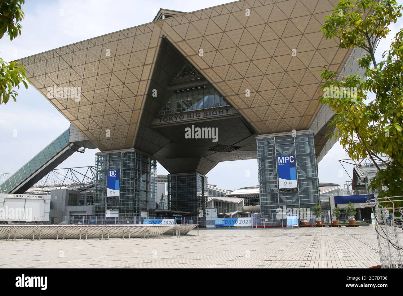 Tokyo, Japan. 13th July, 2021. Tokyo Olympics preparations in Daiba ...