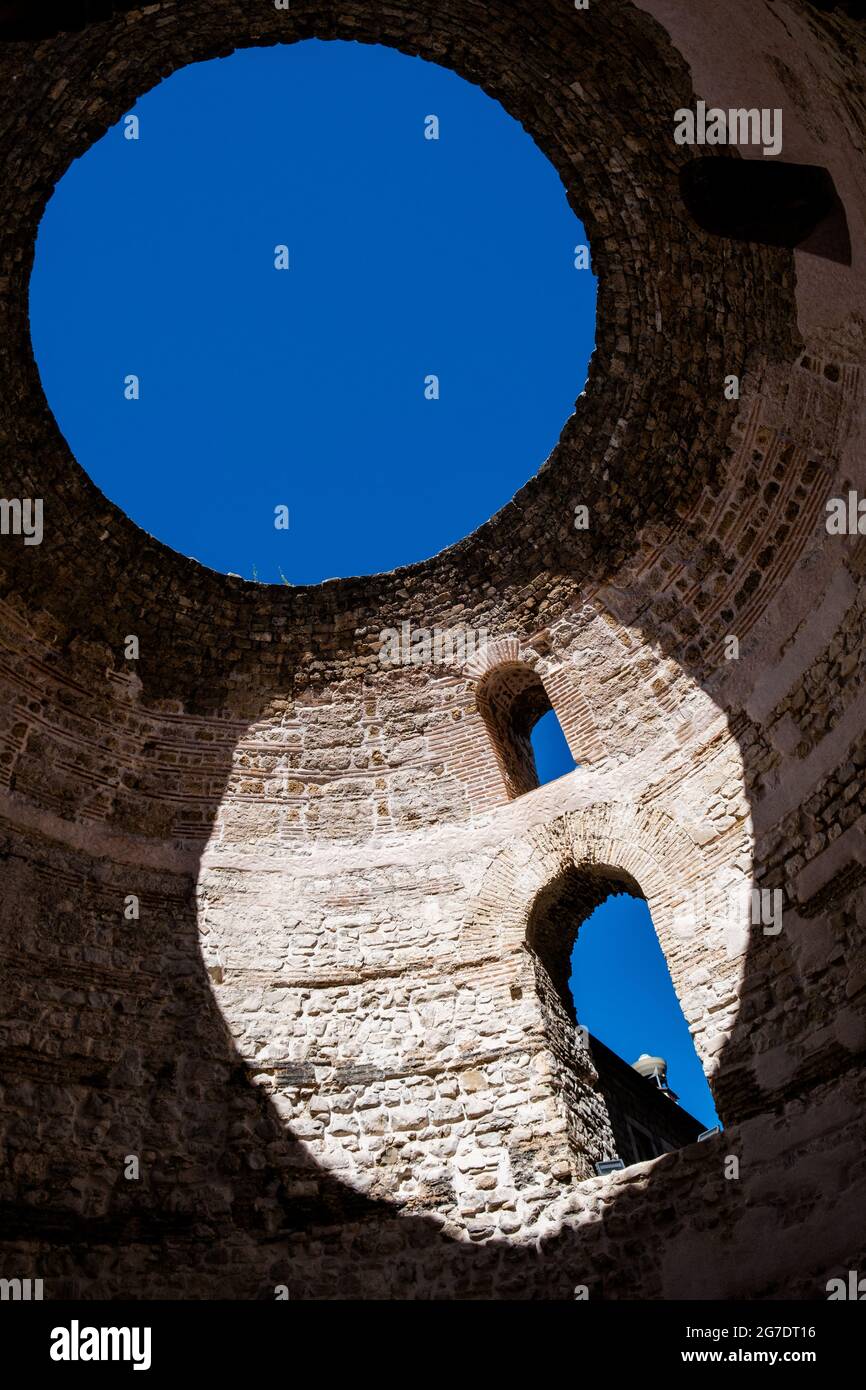 Inside the Vestibule of in the imperial corridor of Diocletian's Palace ...