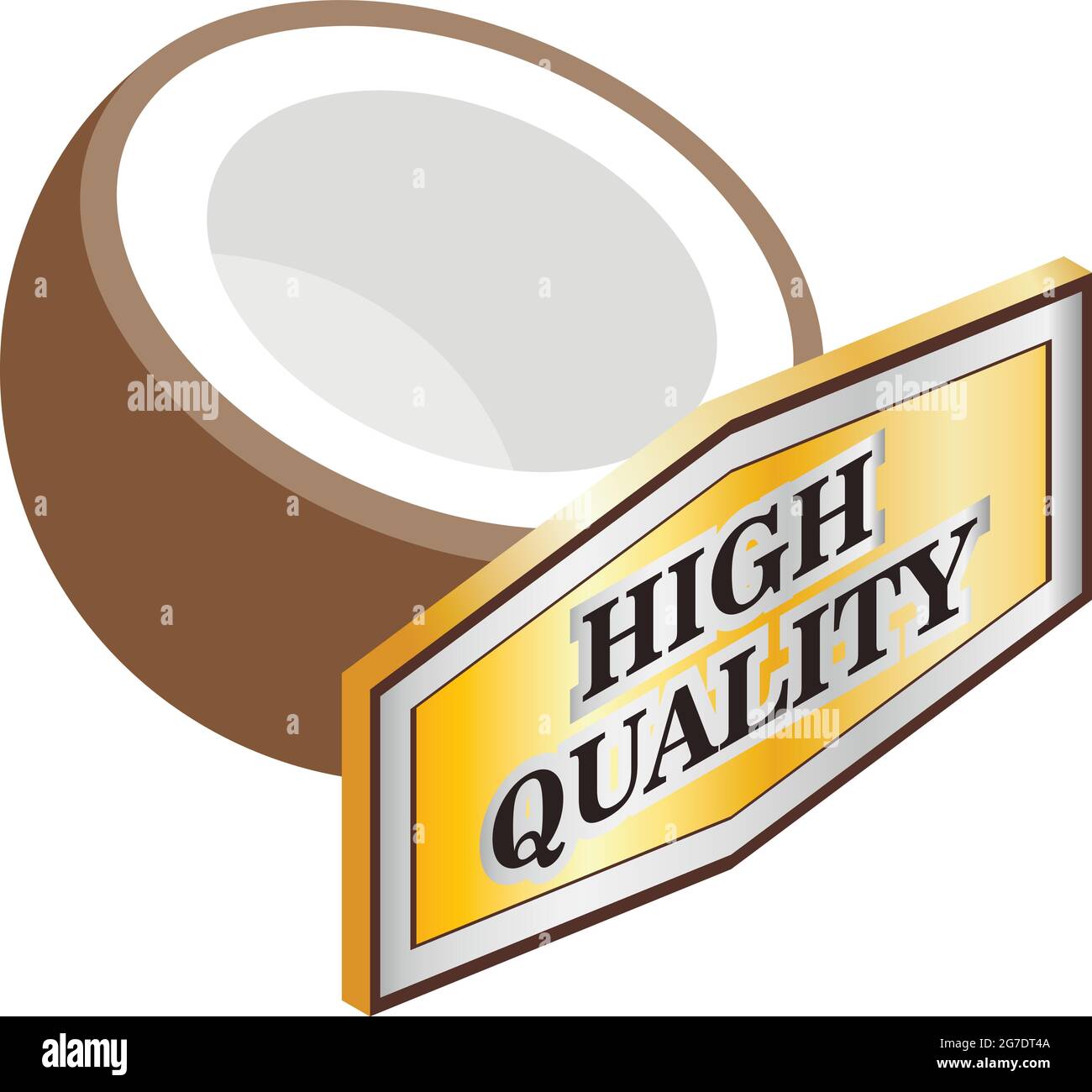 Coconut icon isometric vector. Fresh brown tropical coco. High quality ...