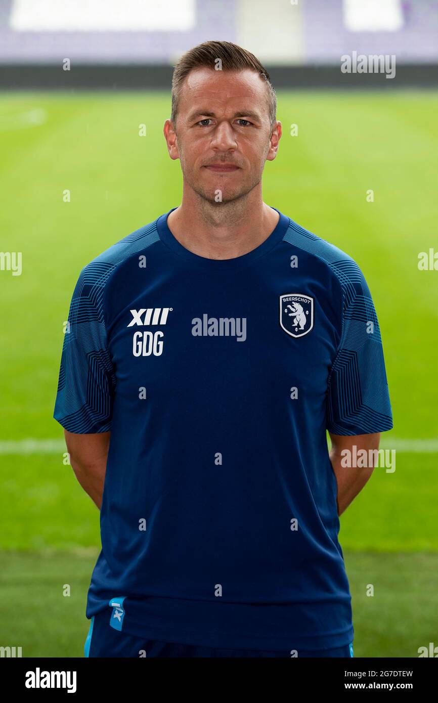 Beerschot's video analyst Gregory De Grauwe poses for the photographer ...