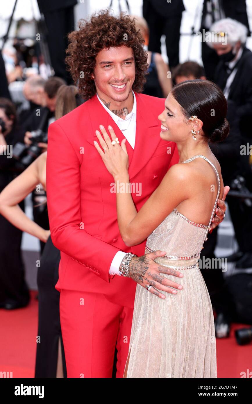 CANNES - JULY 12: Julian Perretta and Kambree Dalton arrive to the ...