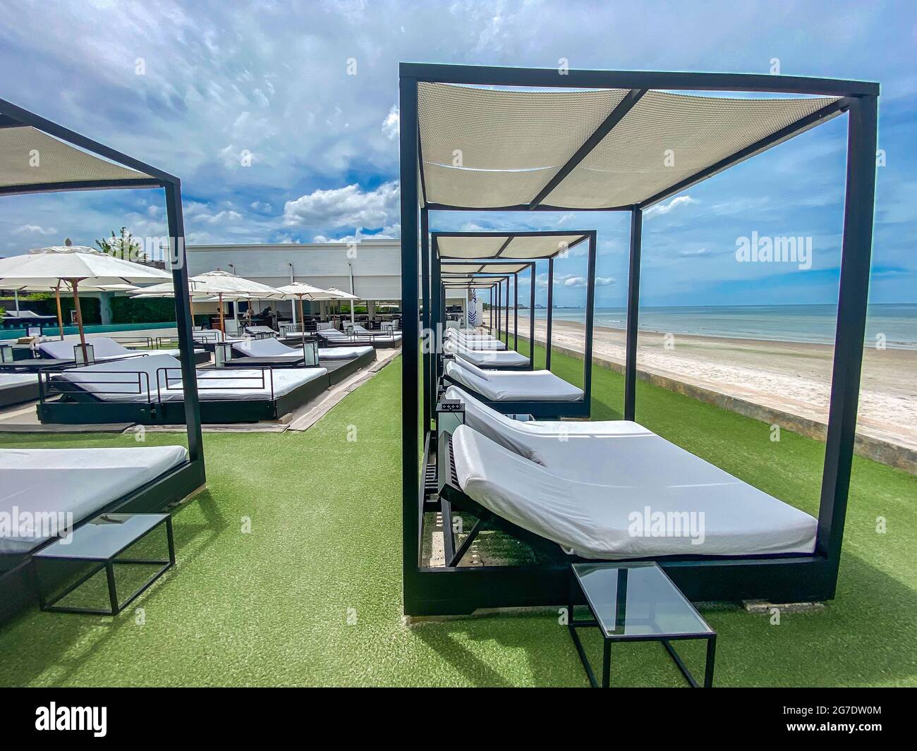 Cha Am Beach in Phetchaburi, Thailand Stock Photo - Alamy