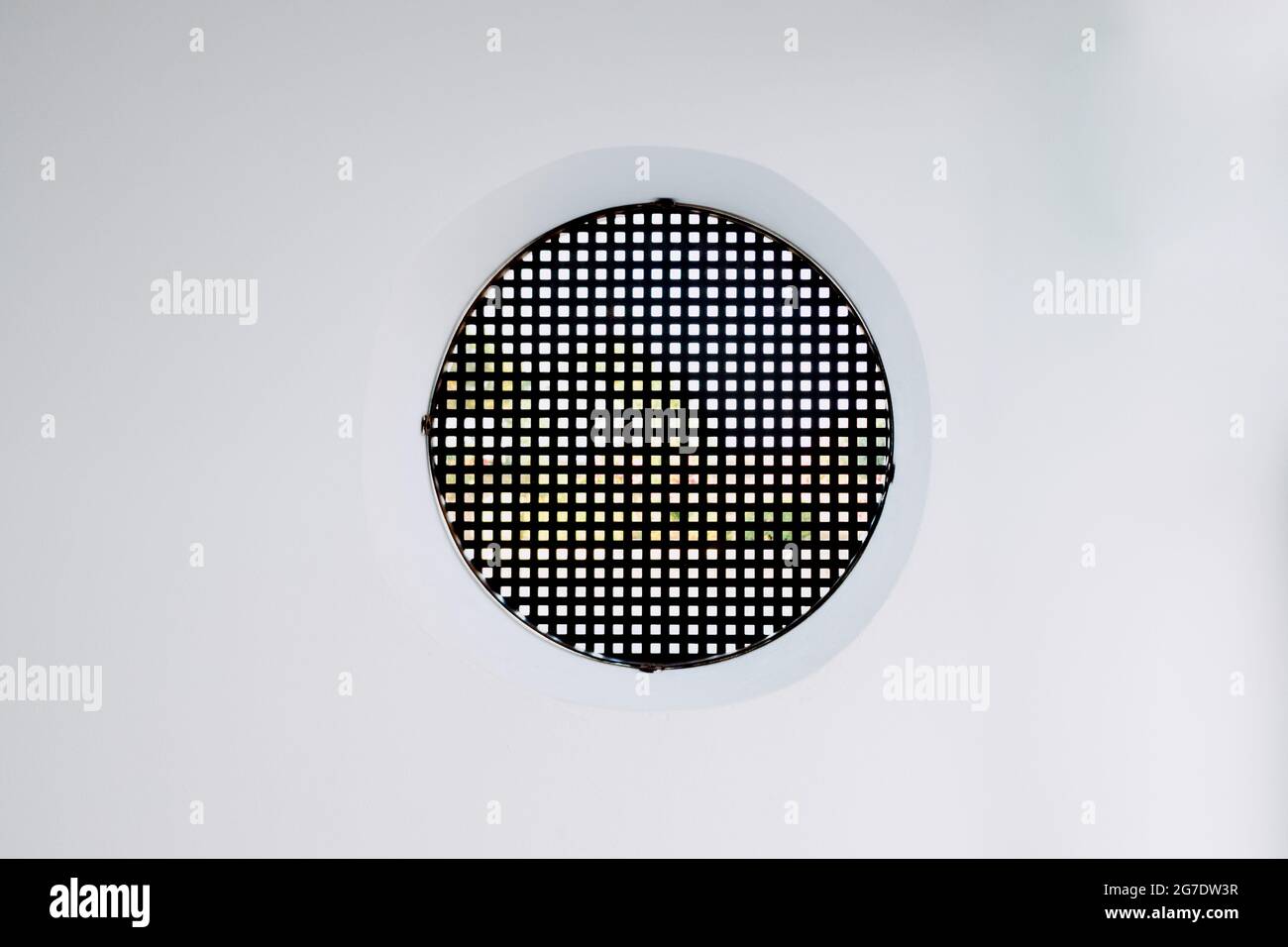 Simple white background with a round window in the center for free use ...