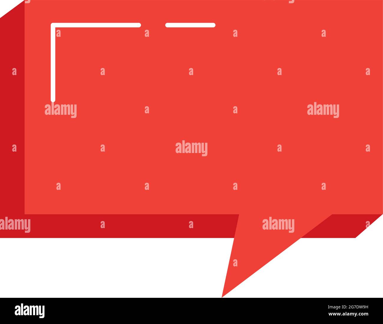 red speech bubble message icon Stock Vector Image & Art - Alamy