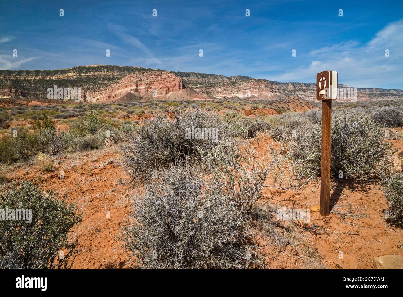 Mormon Trail marker near Dance Hall Rock, Hole In The Rock Road, Grand ...