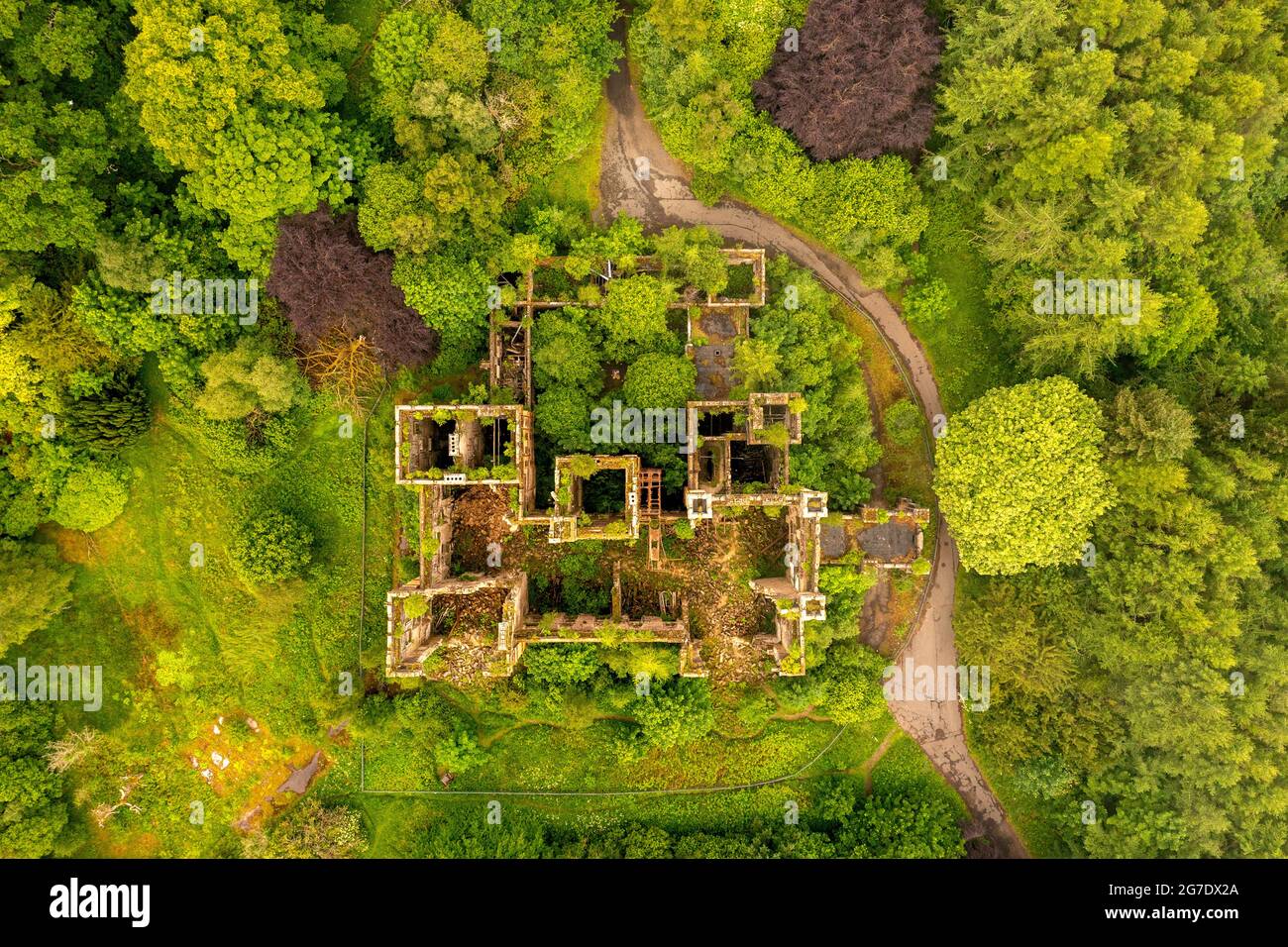 Lennox Castle Ruins, Lennoxtown, Glasgow, Scotland, UK Stock Photo - Alamy