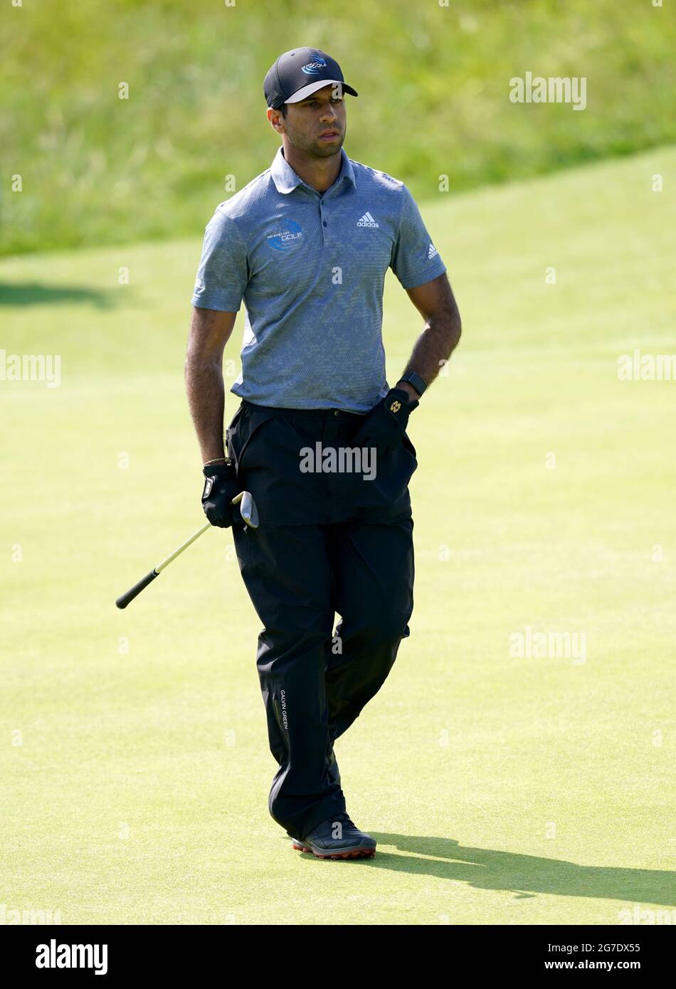 England's Aaron Rai during the practice day at The Royal St George's ...